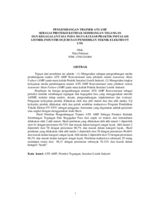 PENGEMBANGAN TRAINER ATS AMF SEBAGAI PROTEKSI KETIDAK SEIMBANGAN TEGANGAN DAN KEGAGALAN FASA ...